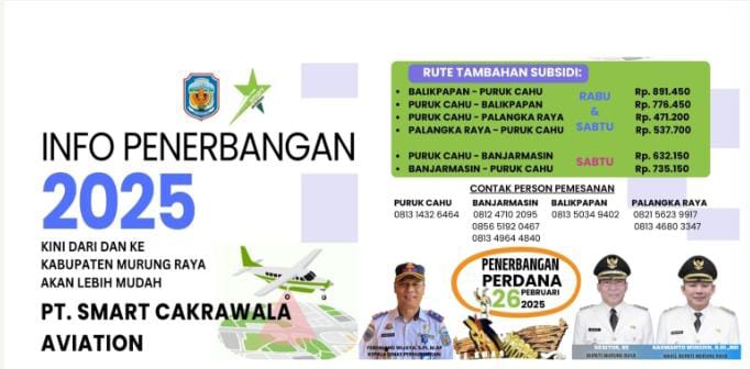Penerbangan Perdana Maskapai PT Smart Cakrawala Aviation Hadir Di Mura ...